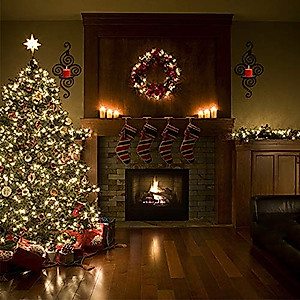 Wall Sconces Set of Two, Candle Holder Elegant Swirling Iron Wall Decor Hanging Sconce for Living Room Indoor Christmas Decoration, Weddings, Event, Black