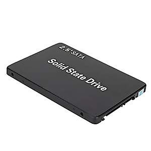 RTLR Laptop SSD, Black Aluminum Alloy Casing 2.5in Drive Fast Start DC 5V 0.95A 1500G Shock Resistance LowConsumption for Office for Desktop Computer for PC
