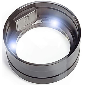 Magnifying Dome Lighted Desktop Magnifier with Bright LED for Reading Books, fine Print, Studying maps, Projects, Coins, Acts as Desk Paperweight, Great for Seniors