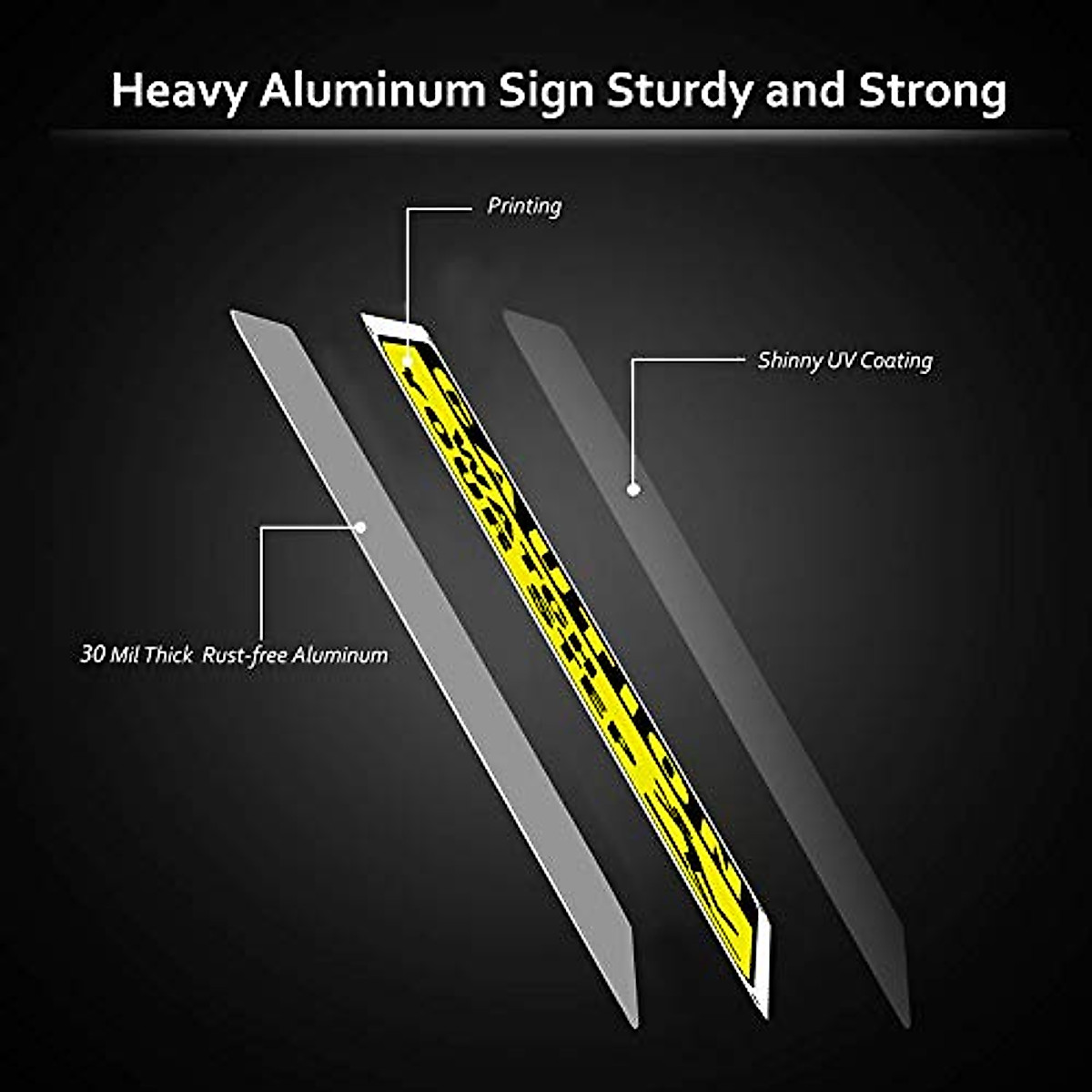 GLOBLELAND 2 Pack Watch Your Step Caution Sign, 7x10 inches 30 Mil Aluminum Security Warning Signs for Stairs or Platforms, UV Protected and Waterproof
