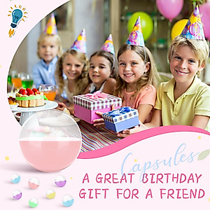 Libima 300 Pcs Gumball Machine Capsules Round Capsules 1.1" 1.25" Vending Machine Capsules Empty Clear Balls Toys Small Gumball Containers for Surprise Prize Party Favor (Sweet Color)