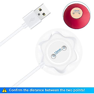 CHENEDY Upgrade Magnetic USB DC Charger Cable Replacement Charging Cord, 2 Pieces (12mm/0.47in)