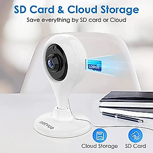 NETVUE Indoor Camera - Baby Monitor with Camera and Audio, 2-Way Real-time1080p Night Vision, Advanced AI Motion Detection, Home Security Camera for Baby Nanny Elderly and Pet Monitor, Work with Alexa