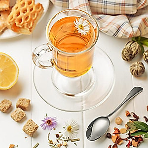 SANTUO Stainless Steel Teaspoon Set,12 Piece 6.7" Spoons Silverware,Dessert Spoons,Mirror Finish & Dishwasher Safe