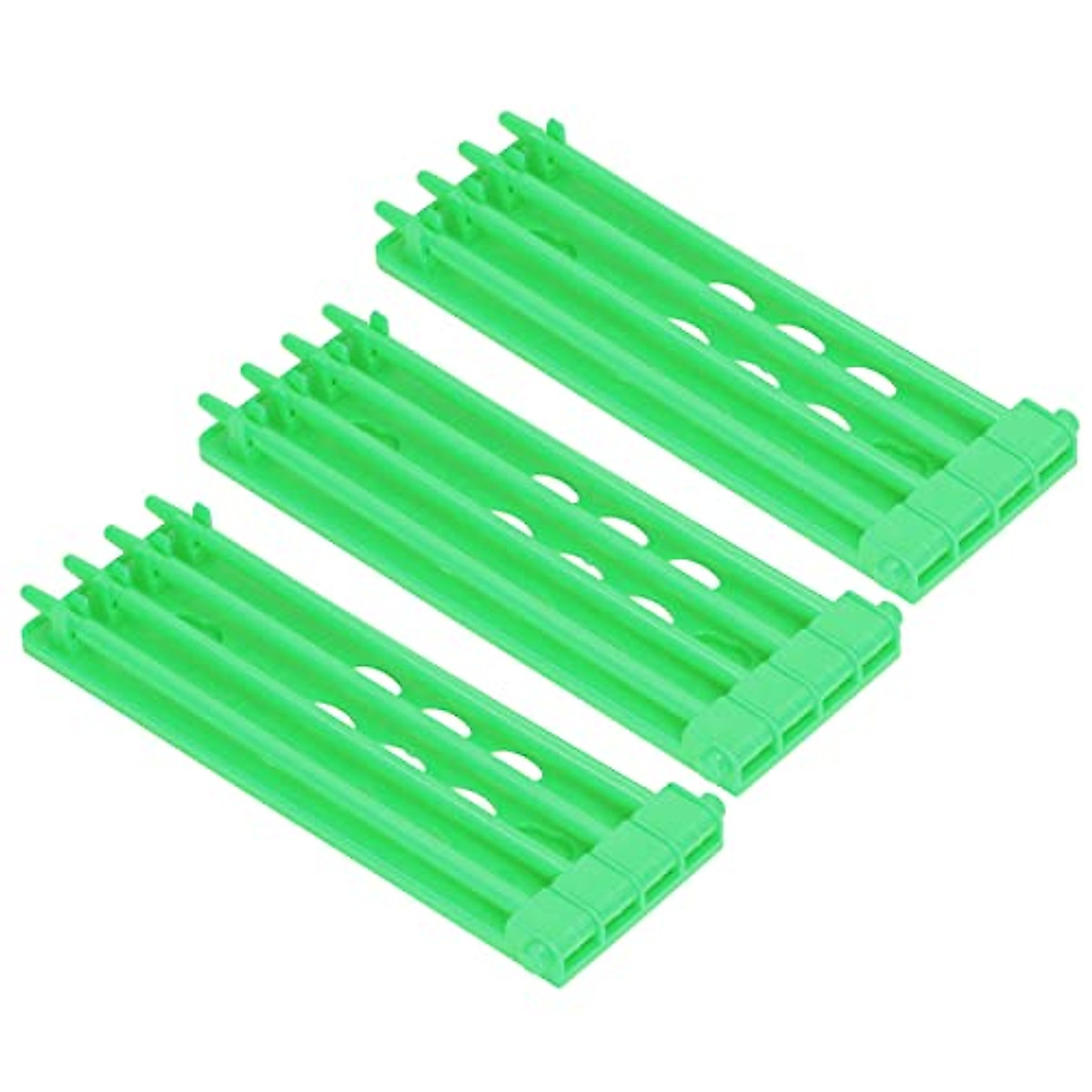 Pigeons Bands Rack Frame, Pigeons Leg Rings Holder 3Pcs Save Space 4 Column for Pigeons Farm Green