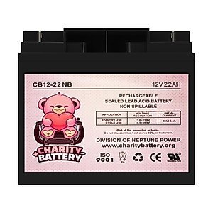 Charity Battery CB12-22 12V 22Ah SLA Battery Replacement for NP18-12 51814 6FM17 6-DZM-20 6-FM-18