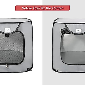 Love's cabin 36in Portable Large Dog Bed - Pop Up Dog Kennel, Indoor Outdoor Crate for Pets, Portable Car Seat Kennel, Cat Bed Collection, Grey