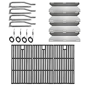 Hisencn Grill Parts Repair Kit Replacement for Jenn Air Gas Grill 720-0337, 720 0337 Gas Grill Burners, Heat Plates Tent Shield Burner Cover, Cooking grids Grates