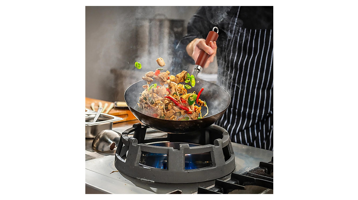 JLYO Hand Hammered 12.6” Wok Set - Premium Quality Cooking
