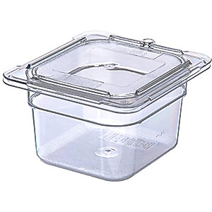 Carlisle FoodService Products Plastic Food Pan 1/6 Size 4 Inches Deep Clear