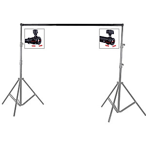 Fotoconic Pro 10 Feet/3M Aluminum Alloy 3 Section Telescopic Background Support Cross Arm Crossbar (Black)