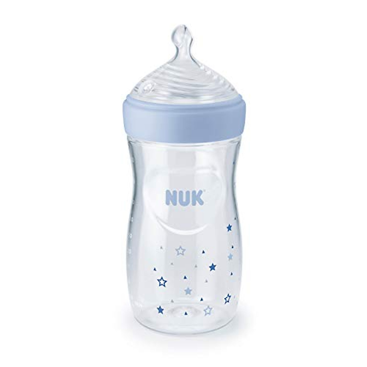 NUK Simply Natural Baby Bottles with SafeTemp Gift Set - Includes 4 Bottles, 3 Pacifiers, and 2 Replacement Bottle Nipples