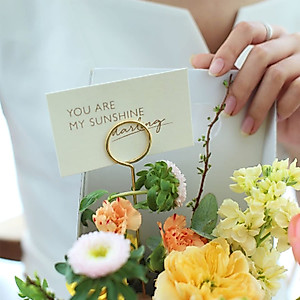 30pcs Metal Wire Floral Place Card Holder, Photo Clip Round Flower Favor Card Holder Metal Wire Photo Memo Holder Metal for Shower Party Favor