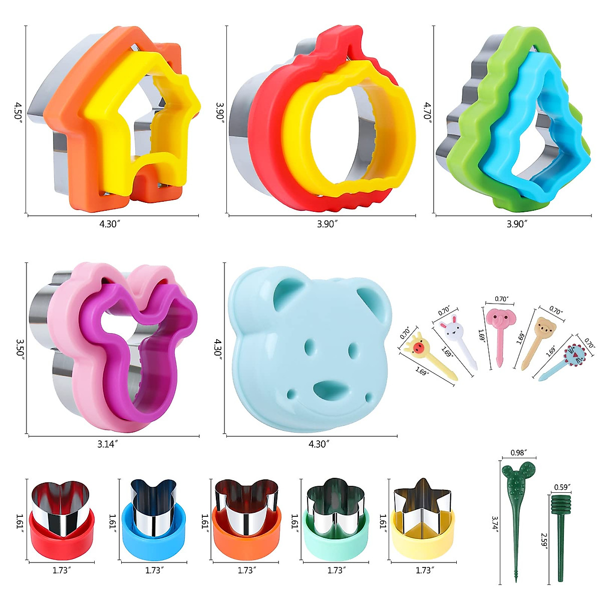 Tohomes Halloween Pumpkin Carving Set Uncrustables Sandwich Maker Sandwich Cutter for kids Cookie Cutters 22 PCS Sealer Set -, DIY Cookie Cutters for Kids Lunch Bento Box