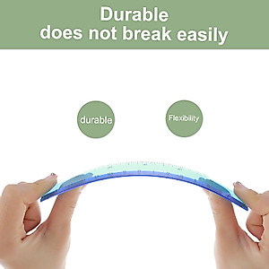 DSLSQD 6 Pack Assorted Color Plastic Rulers - 6 Inch Clear Shatterproof Kids Ruler with Centimeters and Inches