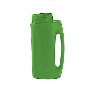 Ice Melt Salt Spreader Handheld Shaker for Lawn Seed, Salt, Ice Melt, Calcium, Deicer Shaker 2 Liter, Adjustable Hole Size, Handy for Fertilizer Lawn Seed Salt to Deice