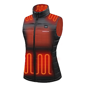 Venustas Women's Heated Vest with Battery Pack 7.4V, Lightweight Heated Coat for Women