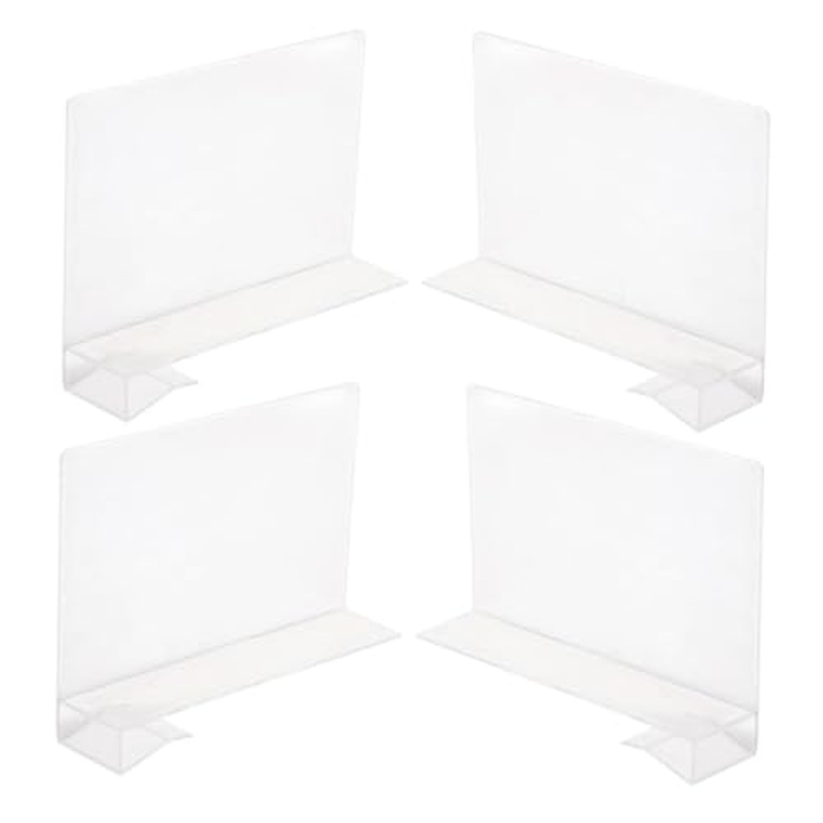 Levemolo 4pcs Partition Plate Closet Shelf Separators Adjustable Shelves Shelving Clothes Divider Book Shelf Dividers Compartment Storage Partition Closet Divider Clear Shelf Transparent Pp
