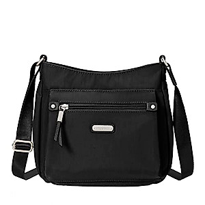 Baggallini womens Uptown Bagg With Rfid Wristlet Handbags, Black, One Size US