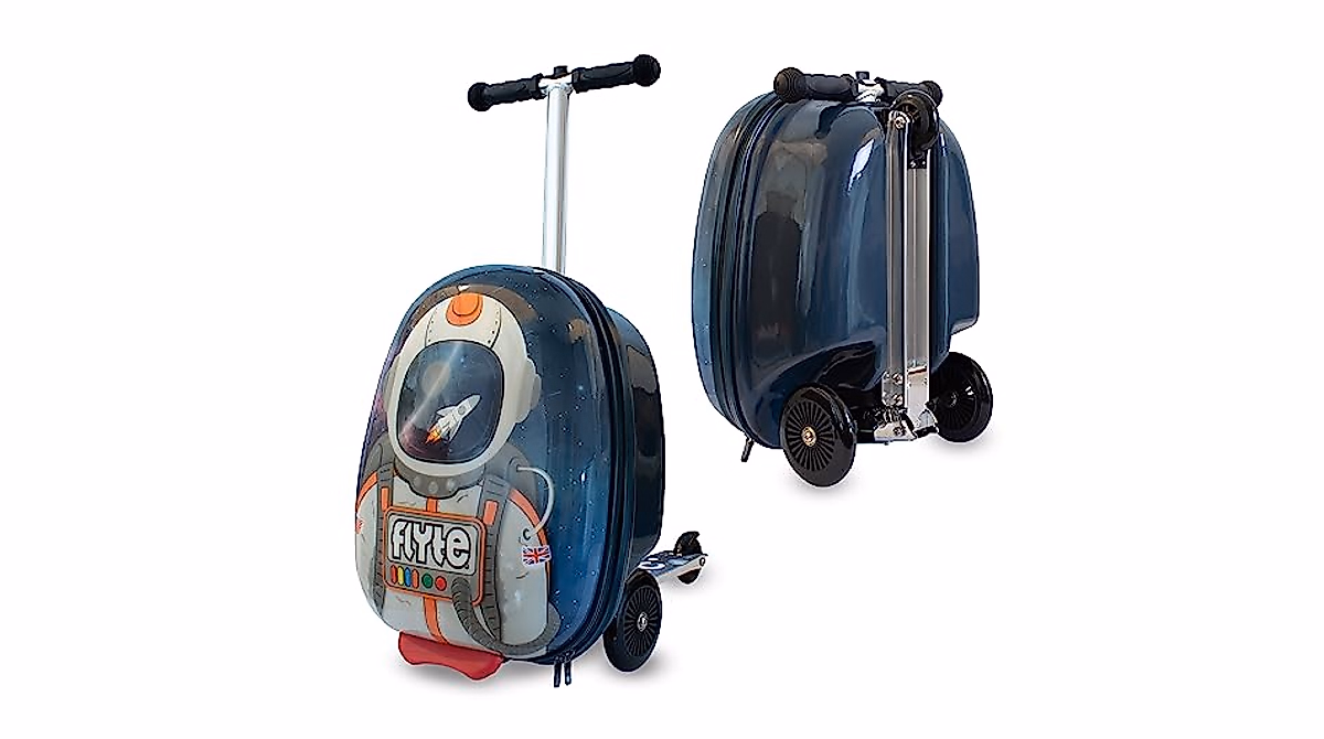 FLYTE Scooter Suitcase Folding Kids Luggage – Sammie the Spaceman, 18 ...