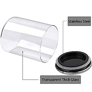 Heagoale 2 Pack Apothecary Jars with Lids Glass Qtip Dispenser Holder Bathroom Vanity Organizer 10 oz Clear Cotton Ball Storage Containers for Cotton Swab, Cotton Round, Floss Pick, Hair Accessories