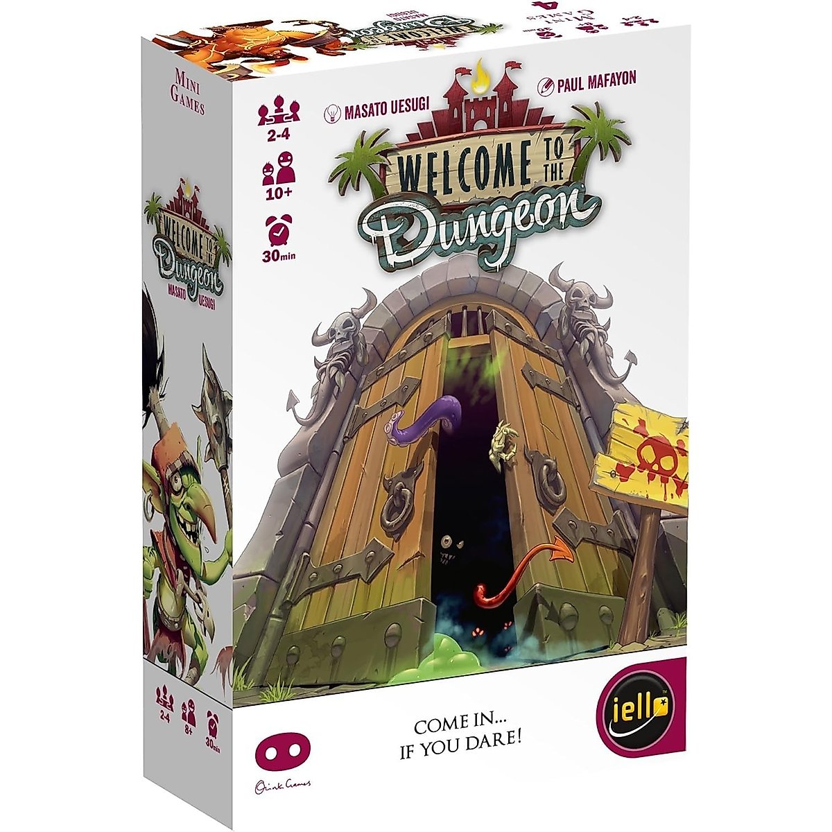 IELLO: Welcome to The Dungeon, Push-Your-Luck Elements, Disappearing Equipment, Strategy Board Game, 30 Minute Game Play, 2 to 4 Players, Ages 10 and Up