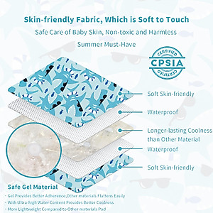 Gel Car Seat Cooler Pad for Children,Summer Breathable Ice Stroller Cooler Mat,Multifunctional Baby Cooling Pad Suitable for Stroller, Baby Dining Chair, Child Safety Seat