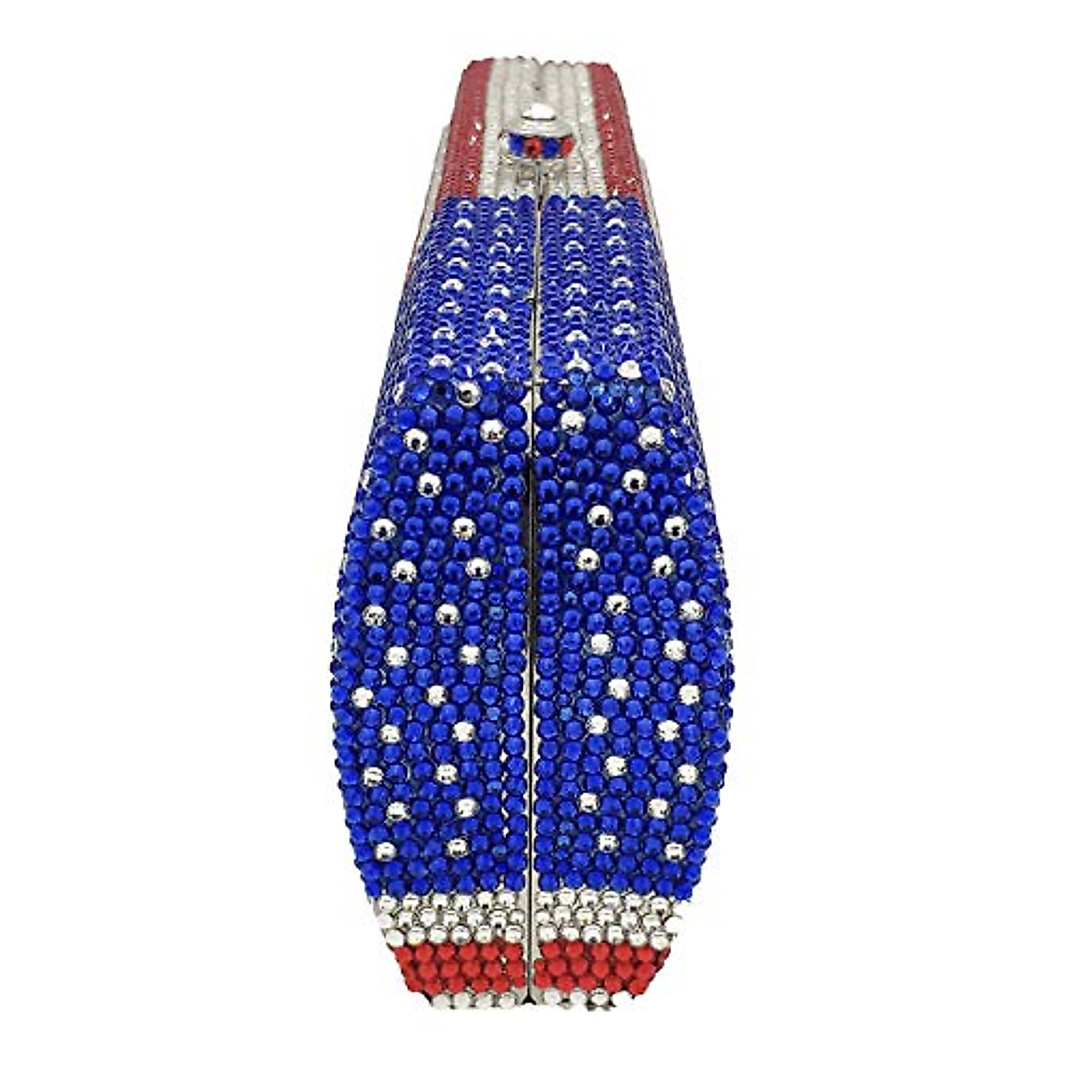 Boutique De FGG National Flag Crystal Clutch Purses Evening Bags and Handbags for Women Formal Party Rhinestones Bags (American #2)