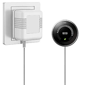 MEROM 24V 500mA 26ft C Wire Transformer Adapter Compatible with Nest/Ecobee/Sensi/Honeywell Thermostat, Nest Hello Doorbell/Ring Door Bell Power Supply