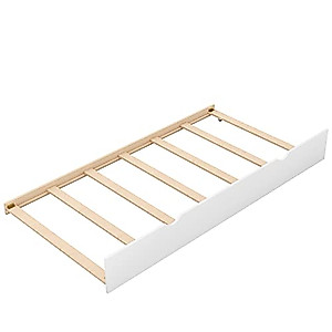 DEYOBED Twin Over Twin/King Extendable Pull-Out Wooden Bunk Bed with Trundle for Kids Teens Adults