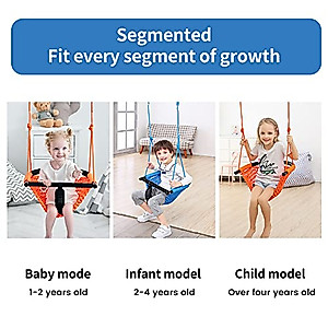 nets Tribe 2 -in- 1 Toddler Swing. Swing Seat for Kids with Adjustable Ropes, for Kids Heavy Duty Rope Play Secure Children Swing Set, for Outdoor Indoor, Backyard. Upgrade Product (Blue)