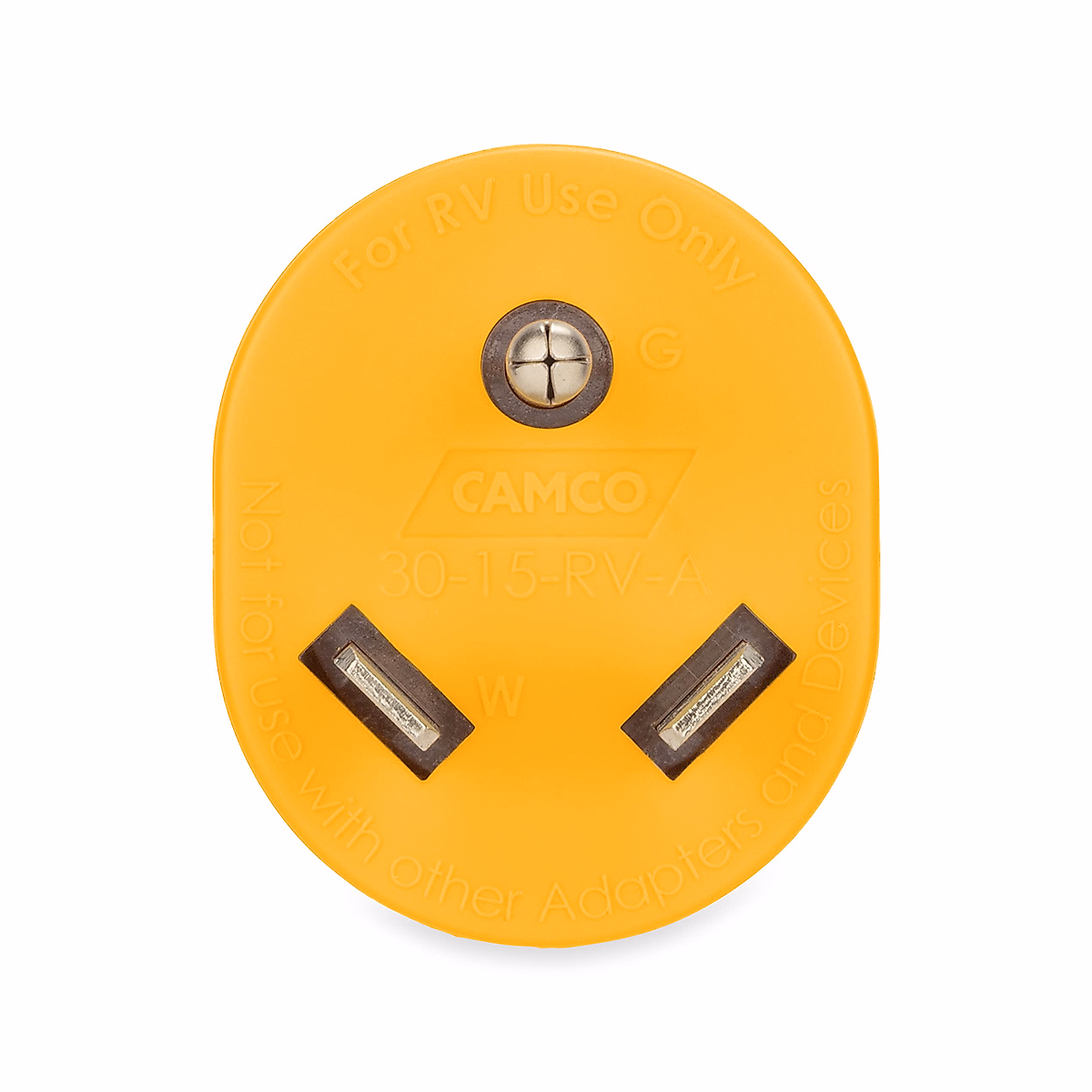 Conntek 14361, 30 Amp RV Extension Cord, Blue (25-Feet) & Camco RV 30AM/15AF Power Grip Electrical Adapter (55233)