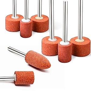 Abrasive Grinding Stone Set, 42 Pcs Sanding Bits Aluminium Oxide Grinding with 1/8" Shank Compatible with Dreme Rotary Tool for Metal Rust Removal, Smoothing, Deburring