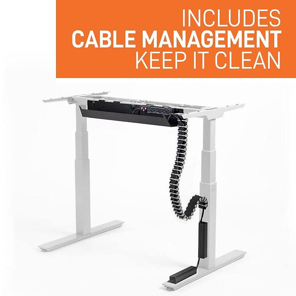 MojoDesk - Mojo Gamer Pro - Electric Standing Standing Desk for Esports PC Gaming - Bundled with 5 Accessories - Monitor Arm, PC Mount, Magnetic Cable Tray, Cable Chain, 6-Outlet Power Bar