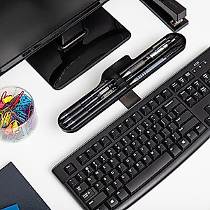 Mind Reader Anchor Collection, Over Keyboard Shelf for Cell Phone, Tablet, Pens and Accessories, Desktop Organizer, 13" L x 2" W x 3.5" H, Black