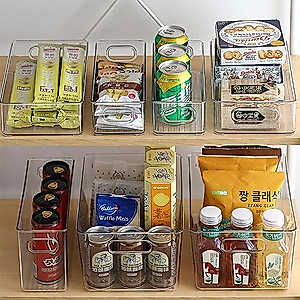 Refrigerator Organizer with Clear Plastic Storage Cabinet, BPA Free, Multi-Size Saves Space. (9.8x3.5x5.9inches)