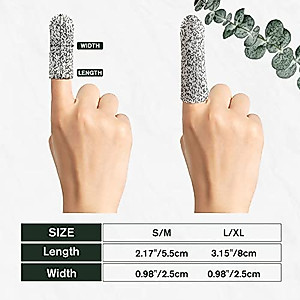 Evridwear 20PCS Finger Cots Cut Resistant Finger Sleeves,Glove Life Extender, Thumb Protectors Finger Covers Fingertip Protector for Cutting, Handicrafts, Craft, Kitchen, Sculpture (1 Pack Long)