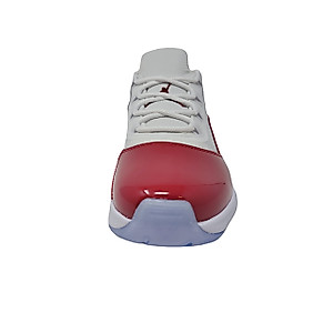Nike Men's Jordan 11 CMFT Low Basketball Shoes, White/Gym Red-Black, 9 M US