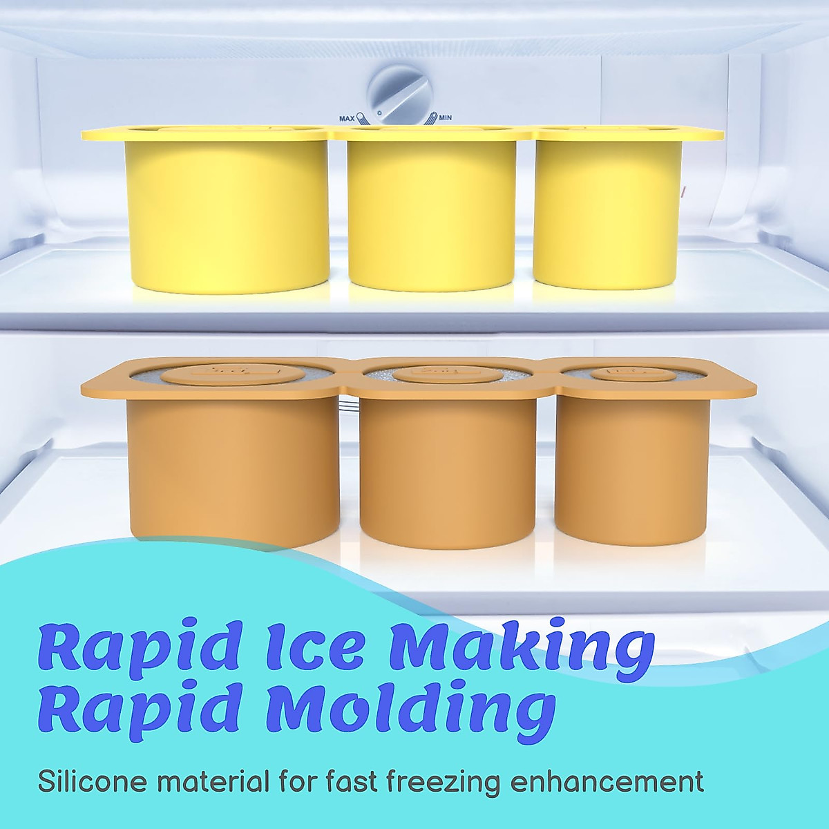 Ice Cube Tray for Cup, 3 Hollow Cylinder Ice Cube Molds, 3 in 1 Silicone Ice Cube Molds With Lid for 30-40 oz Tumbler Cup, Ice Cube Trays for Chilling Cocktails, Whiskey