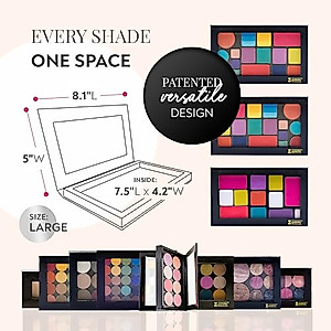 Z Palette Large Magnetic Makeup Palette, Empty Magnetic Palette, Universal Magnet makeup palette for Eyeshadows, Powders, Customizable Beauty Organizer with Clear Window