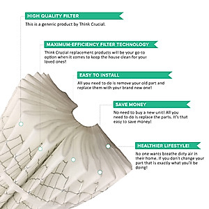 Think Crucial Replacement Air Filter Compatible with Aprilaire Part # 213 & A2, Made to Fit Models 1210, 1620, 2210, 2216, 3210, 4200 & Space Gard 2200, 2 PACK