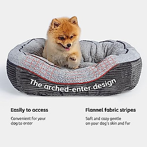 Dog Bed for Large Medium Small Dogs, Soft Calming Puppy Dog Bed Orthopedic Dog Sofa Bed Durable Washable Puppy Bed Medium Large Dog Bed Square, Comfortable Puppy Dog Bed