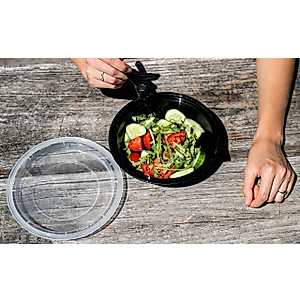 [25 Set] 20oz Meal Prep Containers with Lids - Ideal for Lunch Containers, Food Prep Containers, Food Storage Bento Box,Portion Control | Stackable | Microwave | Dishwasher | Freezer Safe Compartment) 20oz 1 Compartment x25