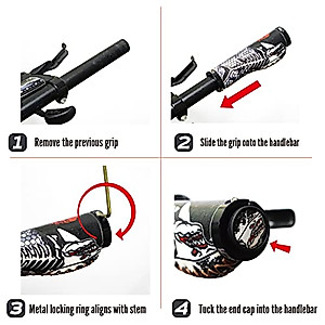 CNC Ergonomic Bike Handlebar Grips,Silicone MTB Grips for Mountain Bike/BMX.