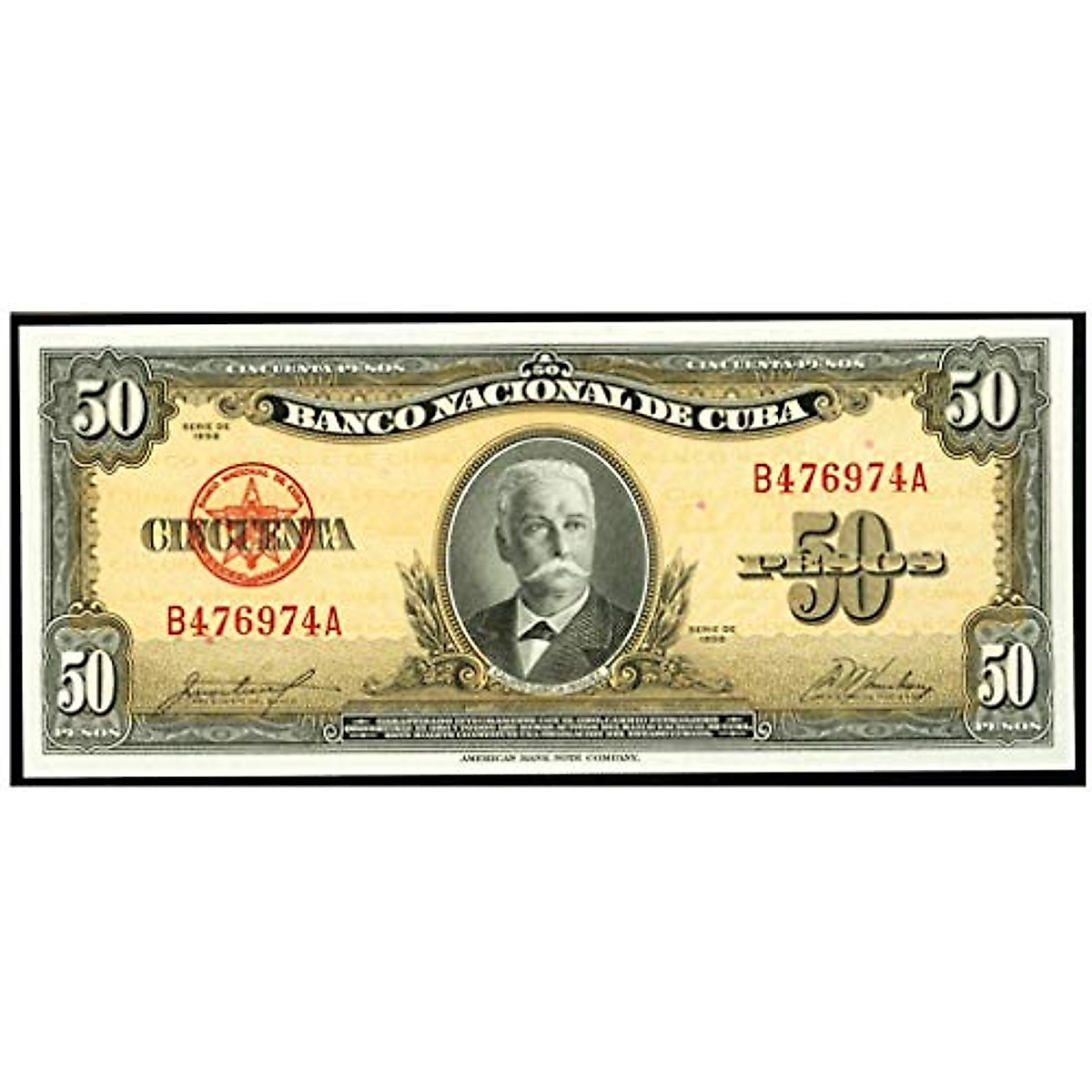 CU 1959 RARE, VIVIDLY COLORFUL CUBA 50 and 100 PESO BILLS! HI DENOMINATION GEMS ISS'D SAME YEAR AS CUBAN REVOLUTION! Choice Crisp Uncirculated