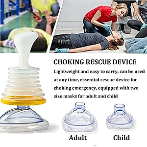 Choking Emergency Device, Missfeel Portable Choking Rescue Device, First Aid Kit with Masks for Adults and Kids, First aid Asphyxia Equipment