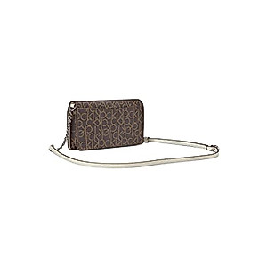 Calvin Klein Valentina Wallet On A String Brown/Khaki/White One Size