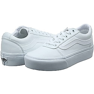 Vans Women's Ward Platform Sneaker, White Canvas White 0rg, 7.5