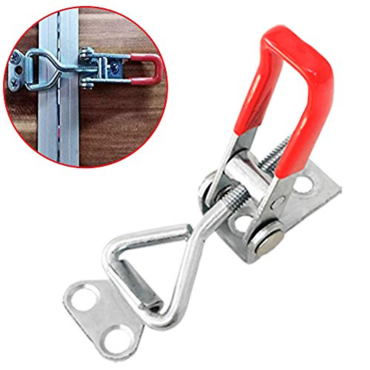 16 Pack Adjustable Toggle Clamp, 330lbs Holding Capacity Heavy Duty 4001 Style Toggle Latch Hasp Clamp for Door, Box Case Trunk, Smoker Lid Jig, Quick Release Pull Latch, Sturdy Metal Draw Latch