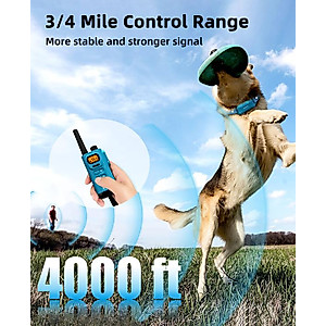 Bousnic Dog Shock Collar with Remote - [New Edition] 4000FT Dog Training Collar for Large Medium Small Dogs (8-120lbs) Waterproof E Collar with Beep, Vibration, Safe Shock